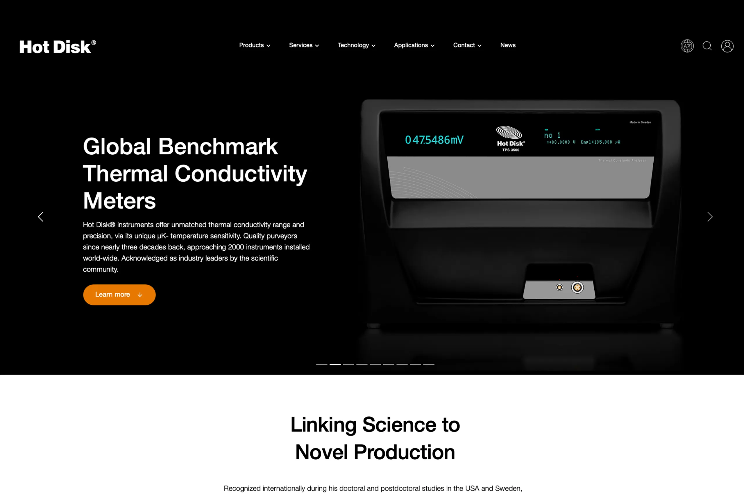 New Website - News - Hot Disk